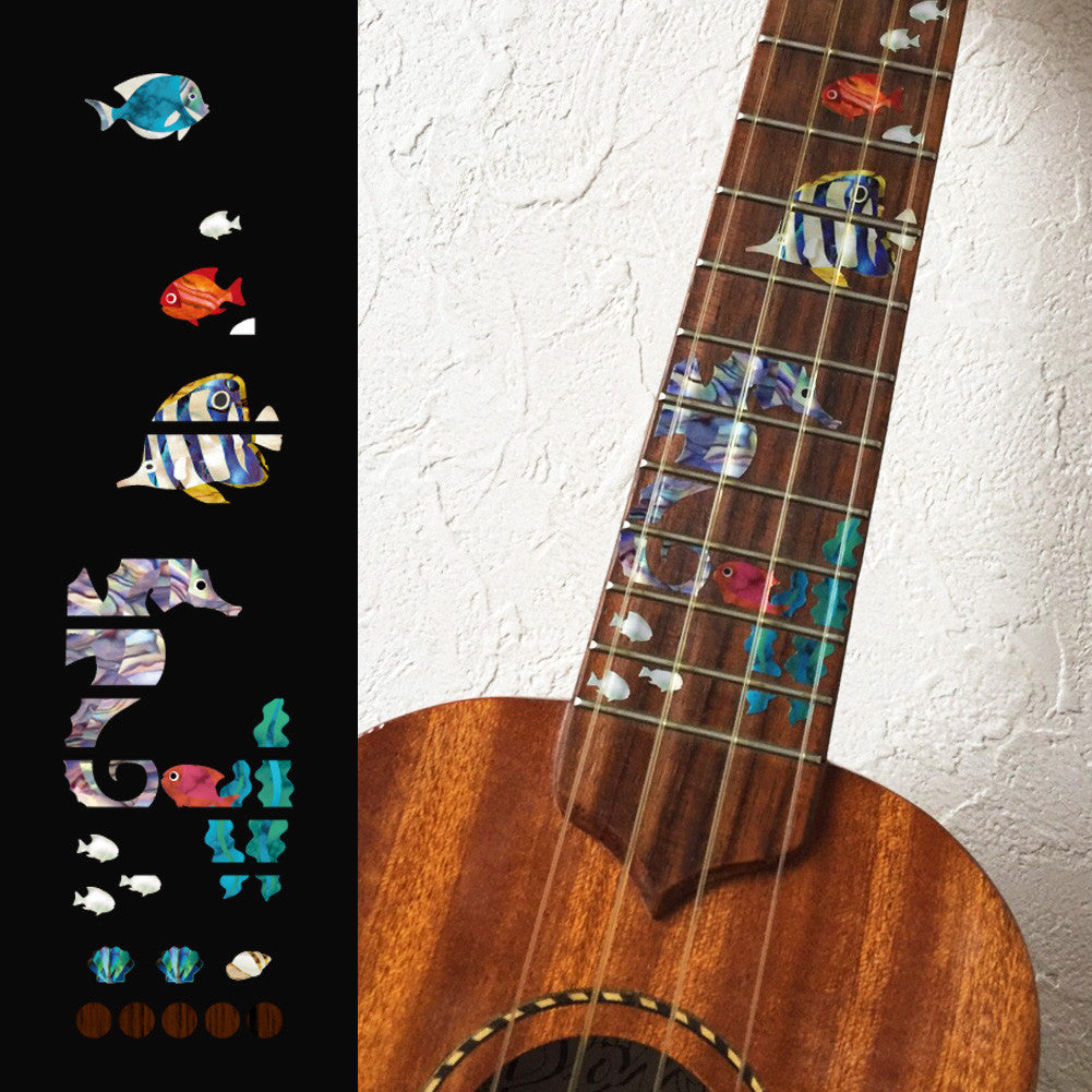Small Sea World / Under The Sea - Fret Markers for Ukuleles – Inlay ...