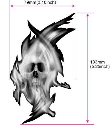 Real Fire Flame-Skull Inlay Stickers Decals Guitar Bass – Inlay ...