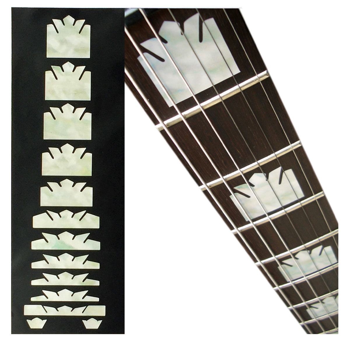Jumbo Crown Blocks - Fret Markers Inlay Stickers for Guitars – Inlay ...