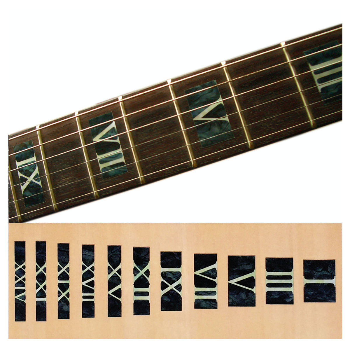 Roman Numeral Blocks - Fret Markers for Guitars & Bass – Inlay Stickers ...