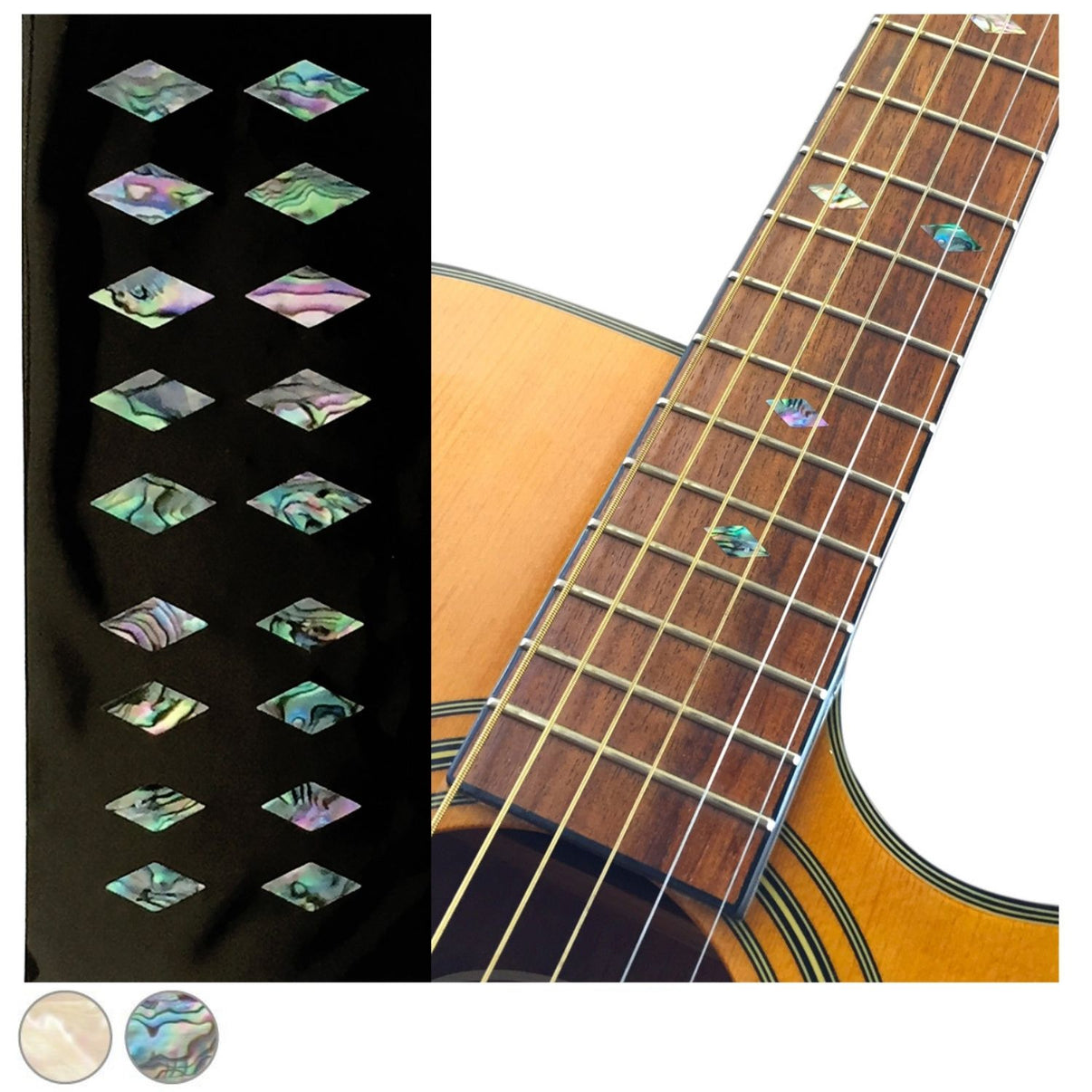 Traditional Slotted Diamond - Fret Markers for Guitars, Bass & Ukuleles