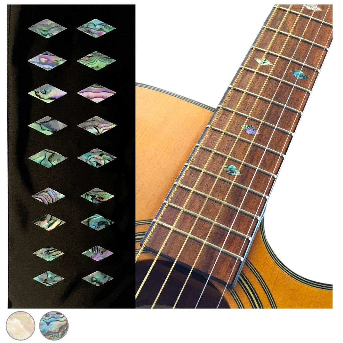 Traditional Slotted Diamond - Fret Markers for Guitars, Bass & Ukuleles ...