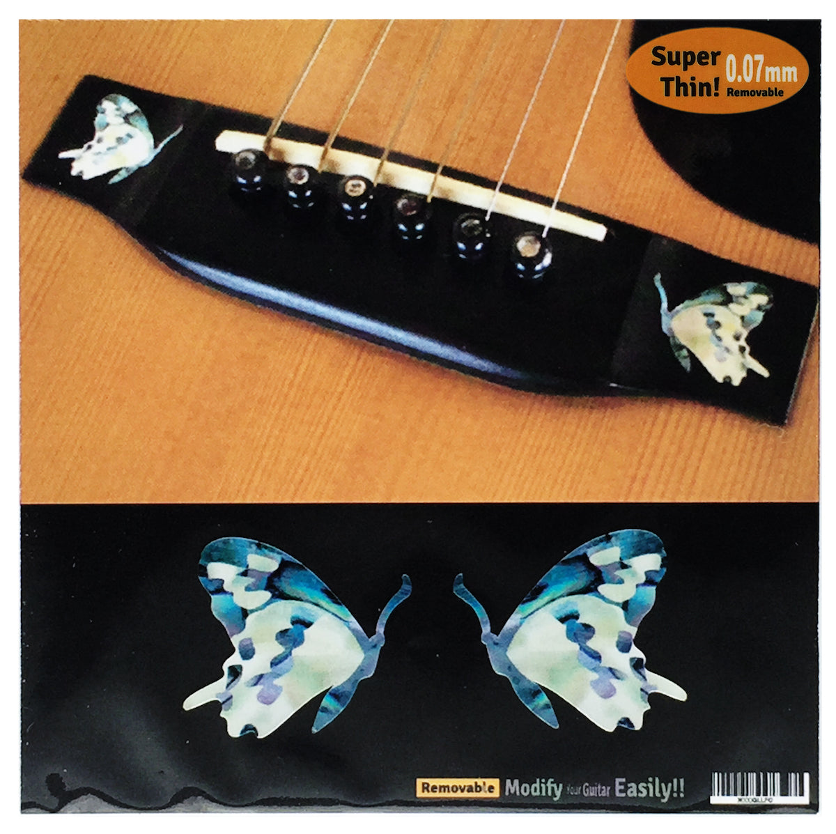 Butterflies - Inlay Stickers for Acoustic Guitar Bridge – Inlay ...