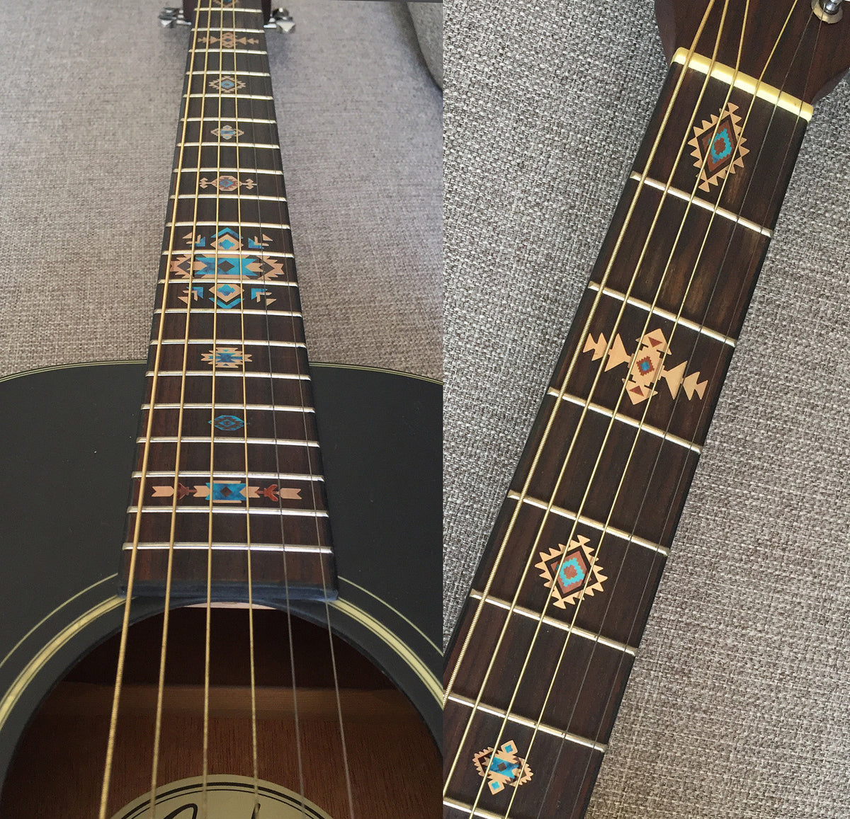 Native American Style Ethnic Pattern Fret Markers for Guitars – Inlay ...