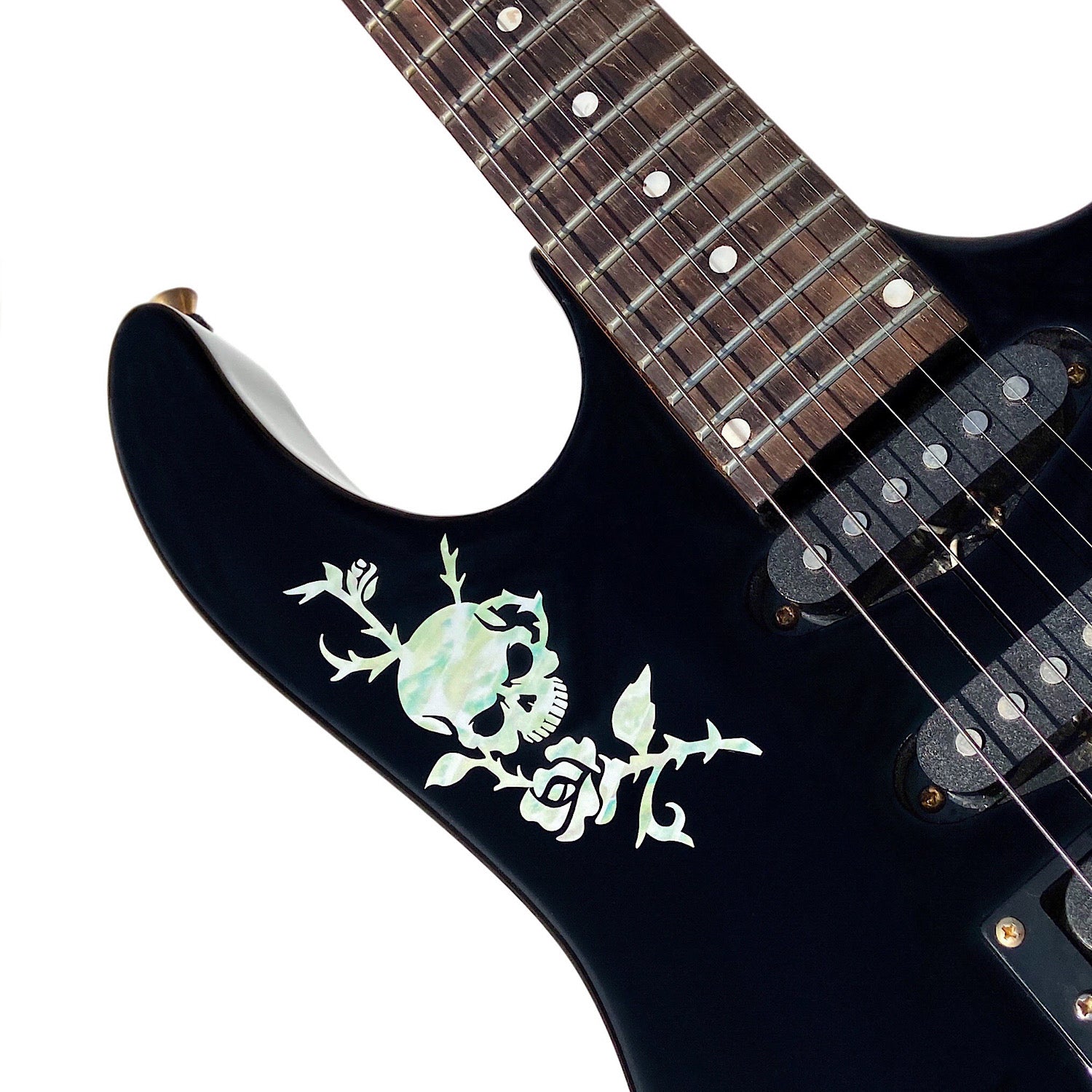 Rose & Skull - Inlay Sticker Decal for Guitars & Bass – Inlay Stickers ...