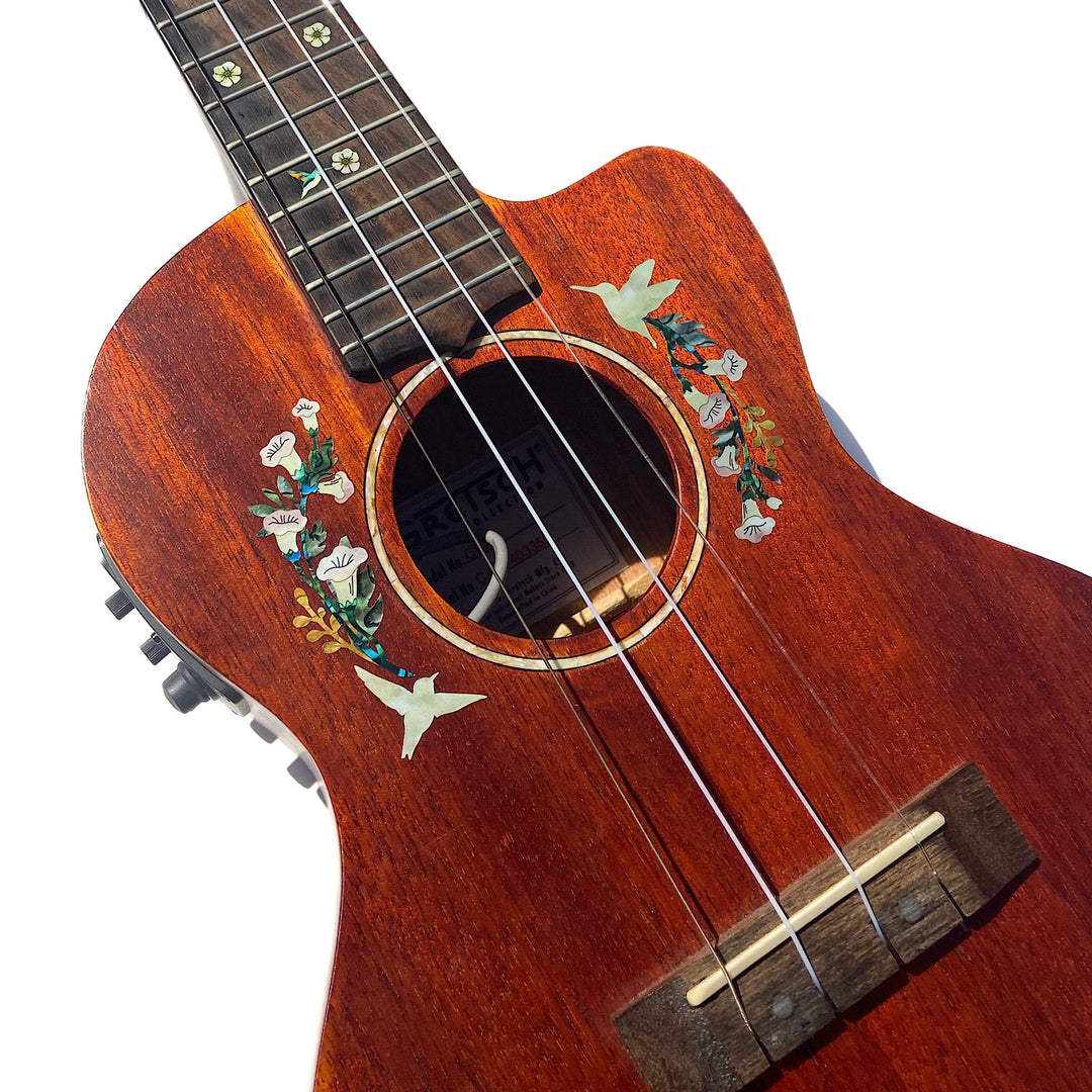 Hummingbirds - Rosette / Purfling Sound-hole Sticker for Ukuleles ...