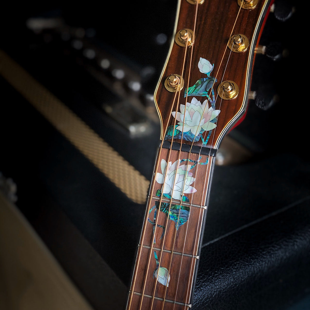 Water Lilies - Head & Neck Inlay Stickers for Acoustic Guitar – Inlay ...