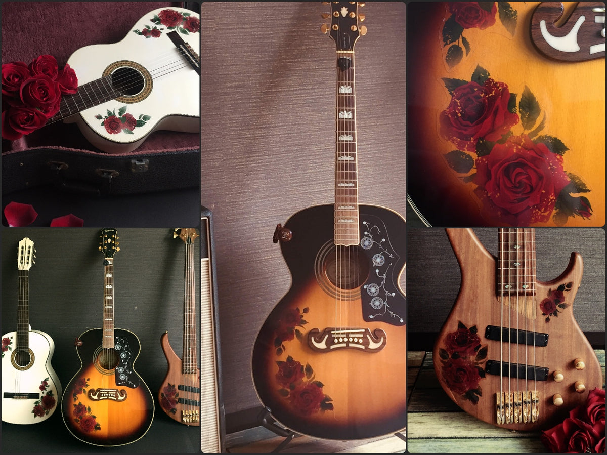 English Roses - Layer Graph Stickers for Guitars & Bass – Inlay ...