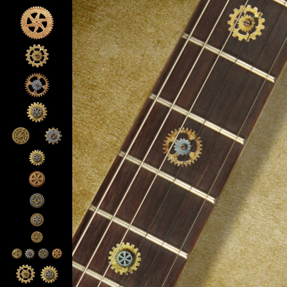 Steampunk Gears - Fret Markers for Guitars & Bass – Inlay Stickers Jockomo