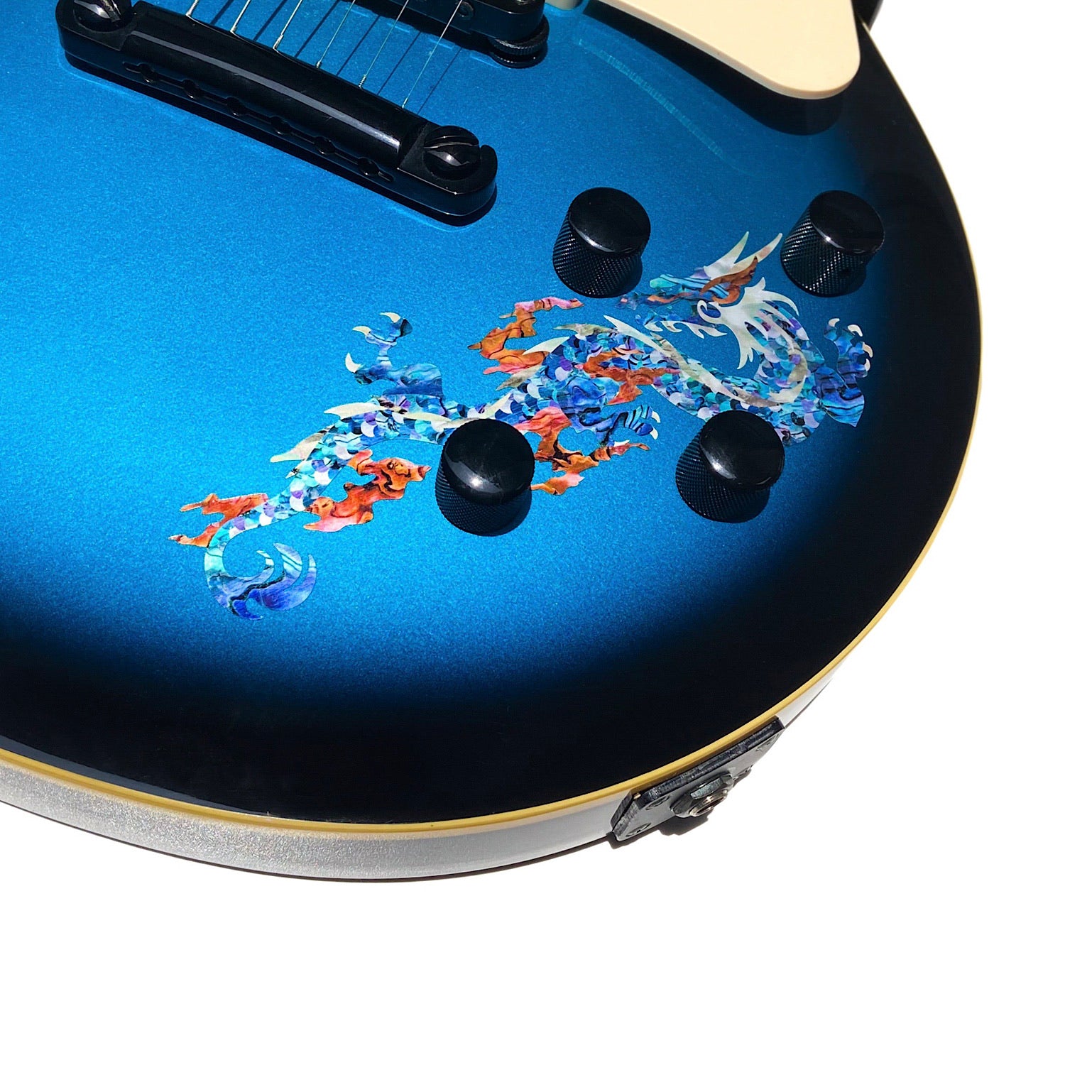 Fire Dragon Abalone Blue Inlay Sticker for Guitar & Bass