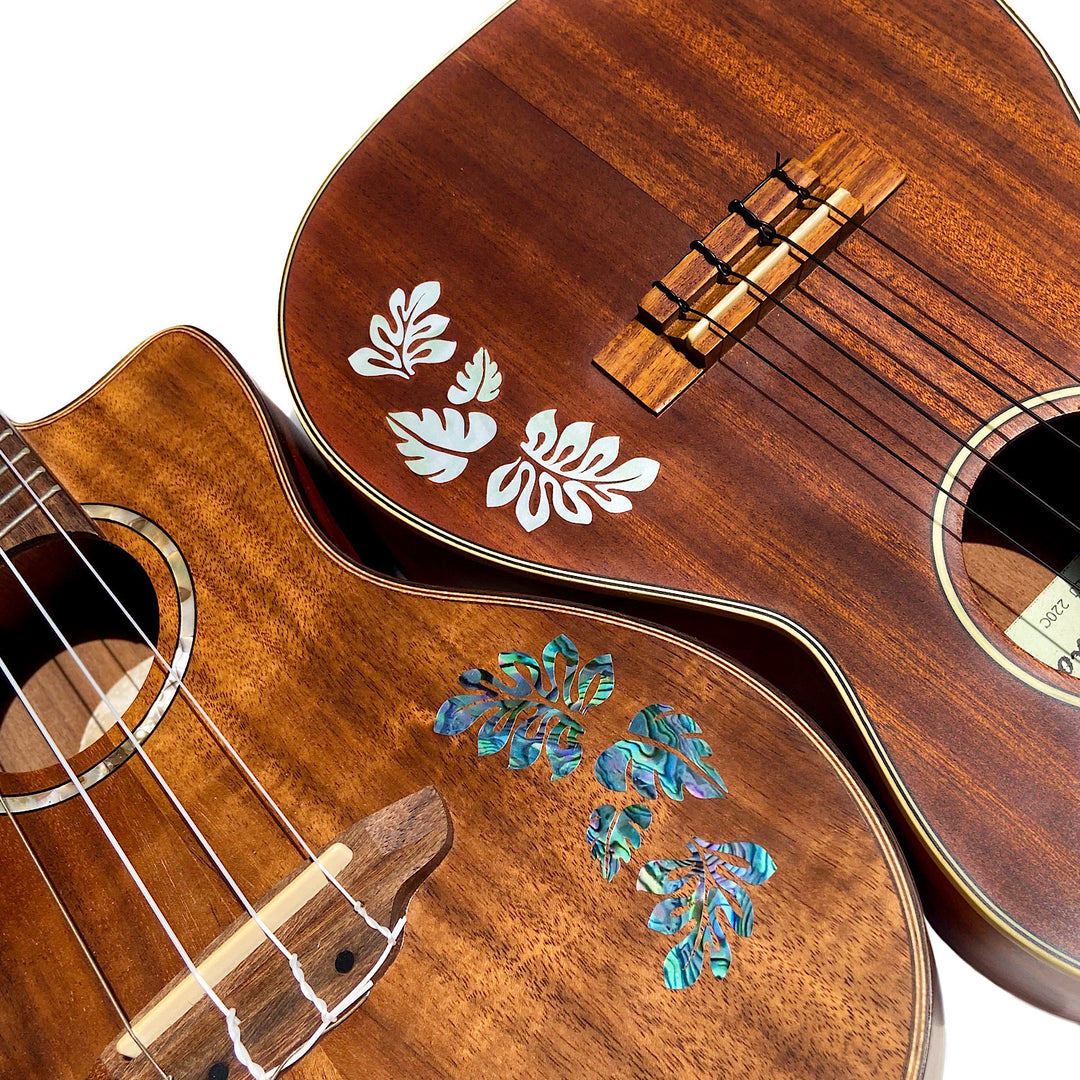 Tropical Monstera Leaves - Inlay Stickers for Ukuleles – Inlay Stickers ...