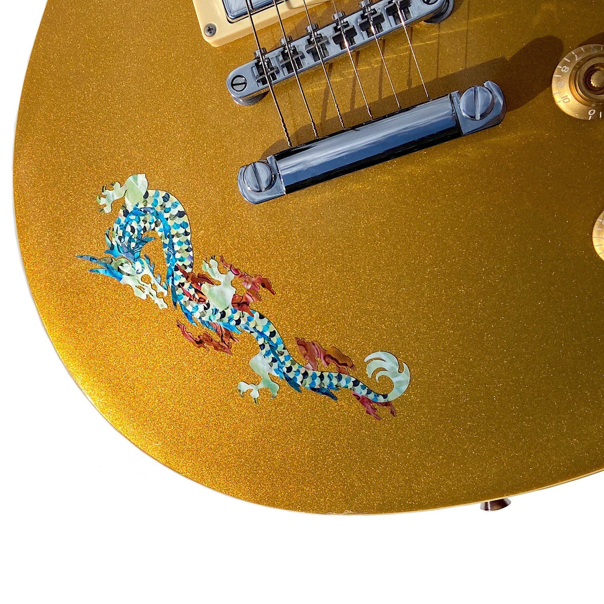 Fire Dragon (White Pearl) - Inlay Stickers Decals for Guitars & Bass ...