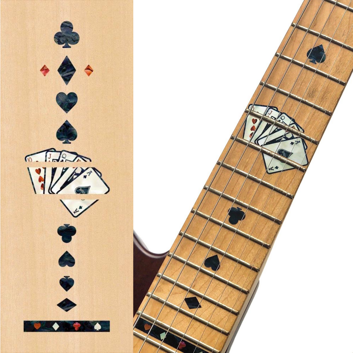 Playing Cards (Poker) Fret Markers - Inlay Stickers for Guitars – Inlay ...