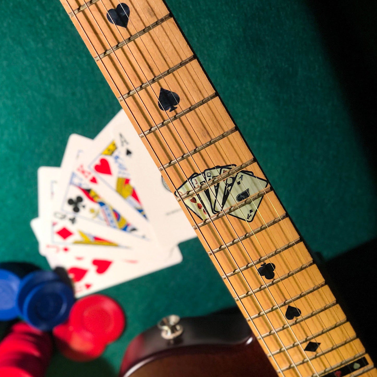 Playing Cards Poker Suits Fret Markers for Guitars