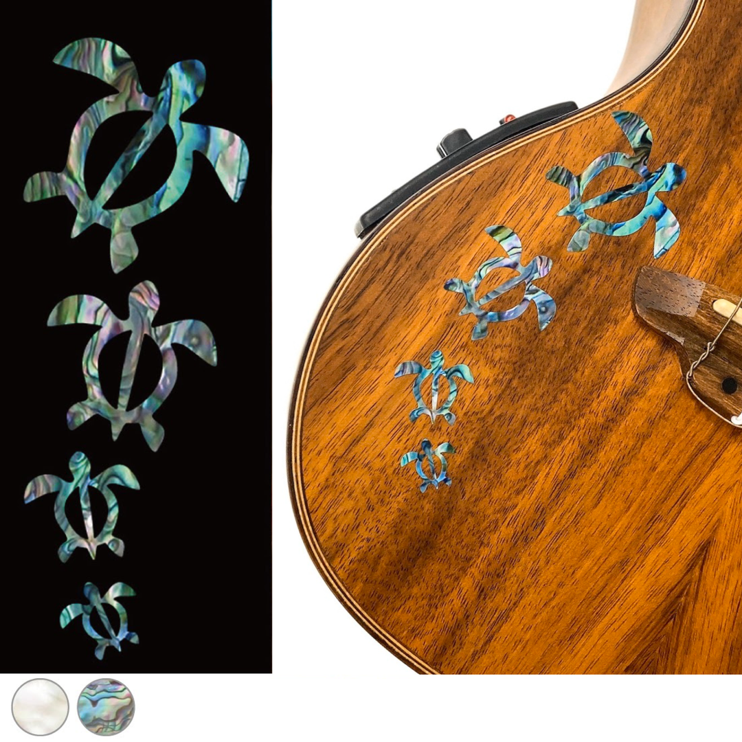 Honu Family (Sea Turtles) - Inlay Stickers Decals for Ukuleles – Inlay ...