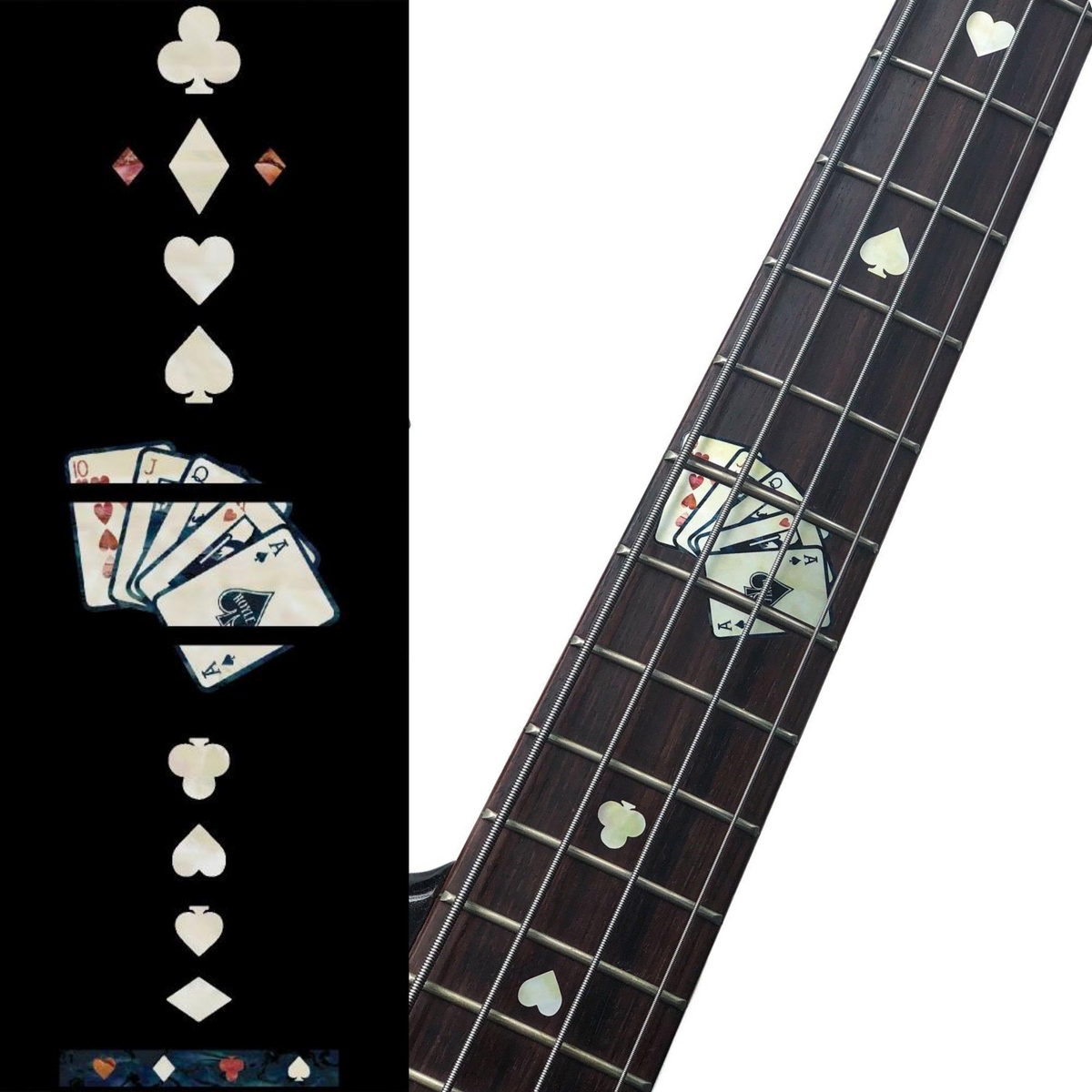 Playing Cards (Poker) Fret Marers - Inlay Stickers for Bass – Inlay ...