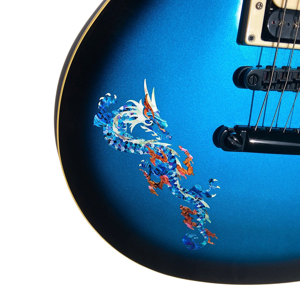 Fire Dragon (Abalone Blue) - Inlay Stickers Decals for Guitars & Bass ...